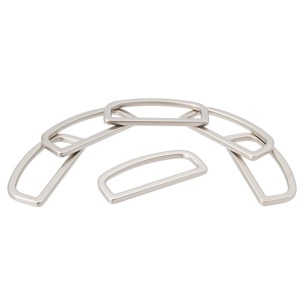 Полукольцо литое декоративное 35мм (41*18мм) металл (Nickel Серебро (никель)), 6 шт