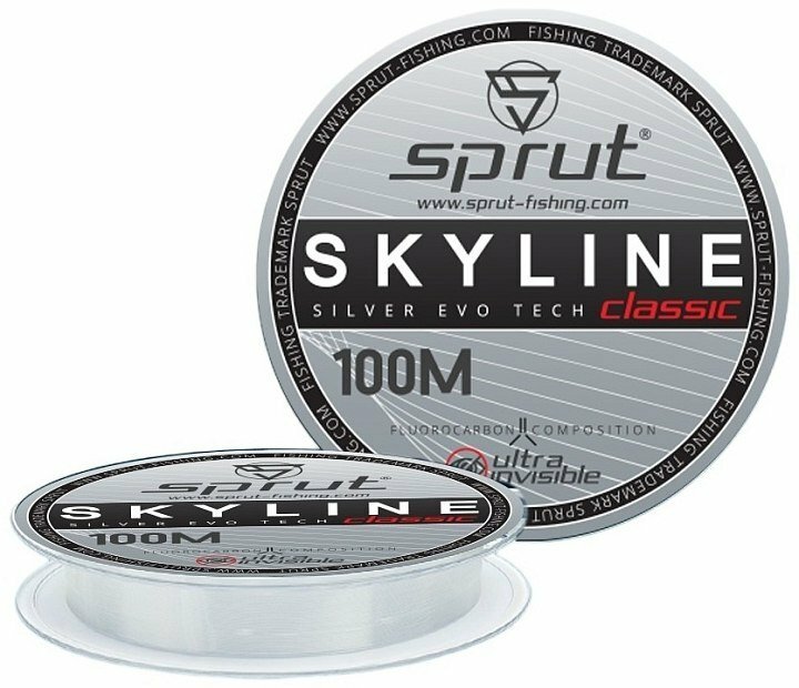 Sprut SKYLINE Classic Silver леска 0,335 мм 10,15 кг 100 м для ловли рыбы на спиннинге