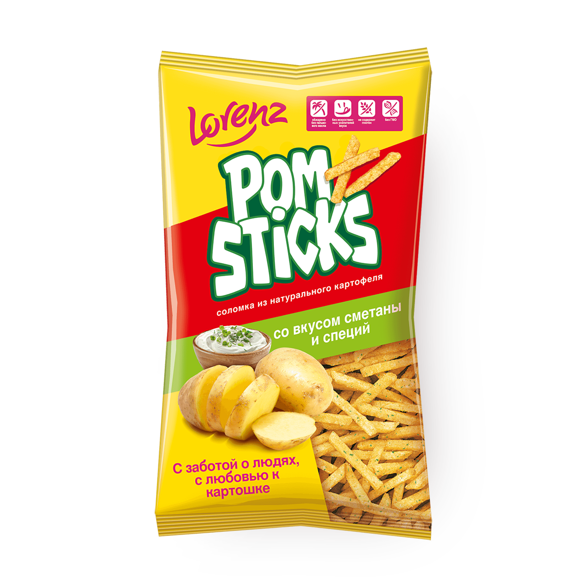 Соломка картофельная Lorenz Pomsticks со вкусом сметаны и специй