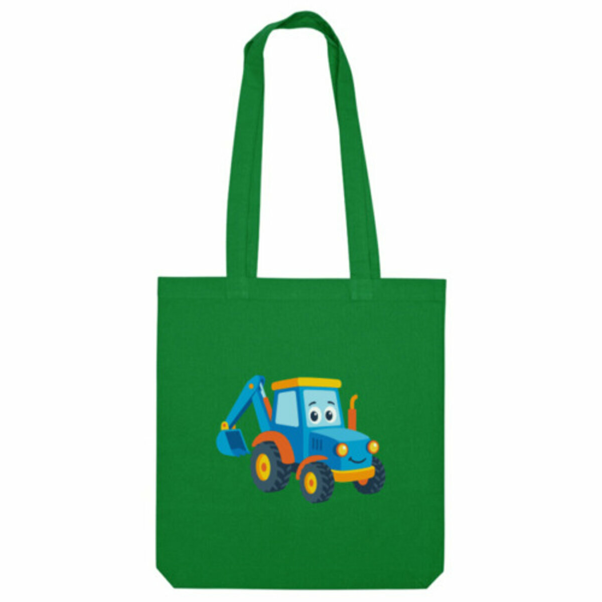 Сумка «Детский трактор игрушка с ковшом с трактором» (зеленый)
