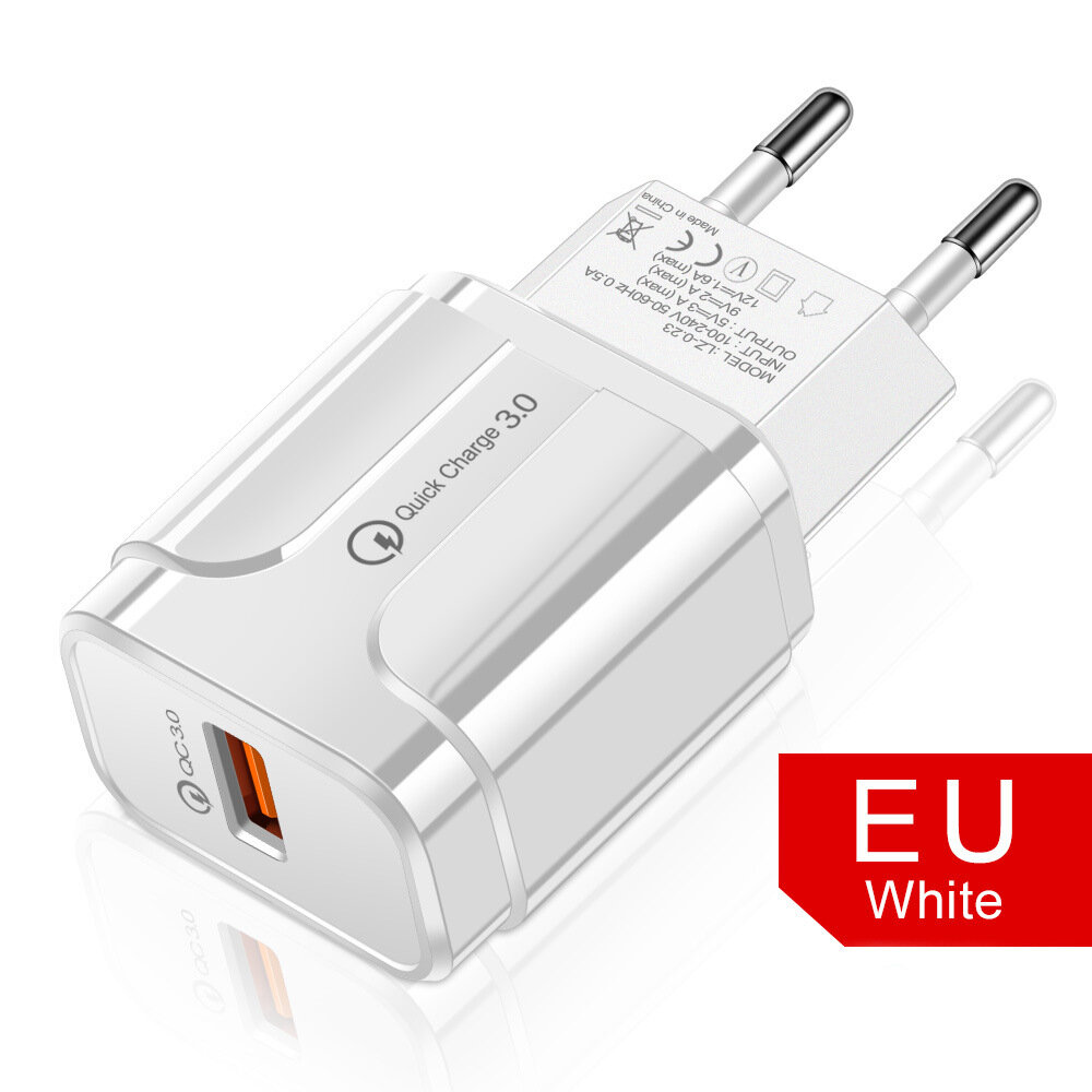 Qc3.0 USB зарядное устройство 5V3A Европа и Европа зарядная головка для адаптера зарядки мобильного телефона Xiaomi