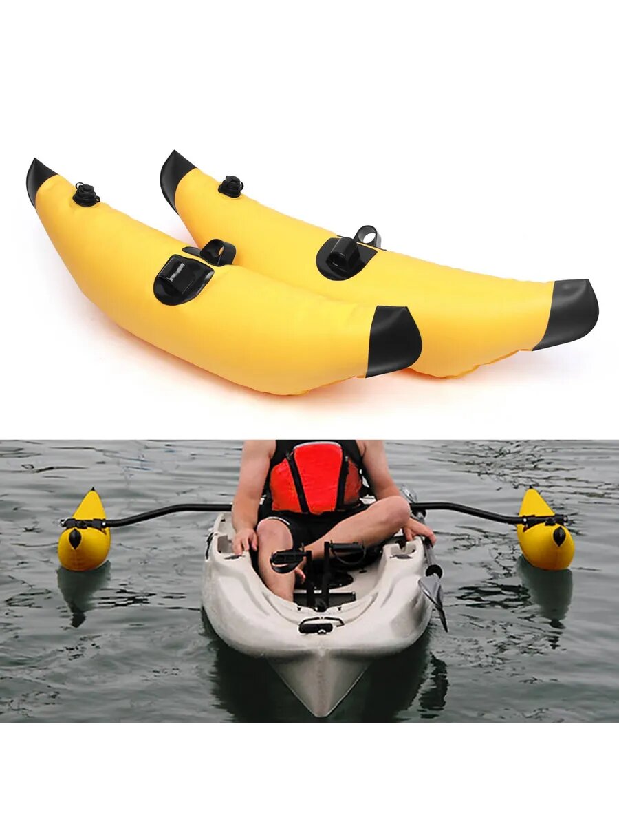 2 шт. каяк ПВХ надувной поплавок с аутригером каяк лодка