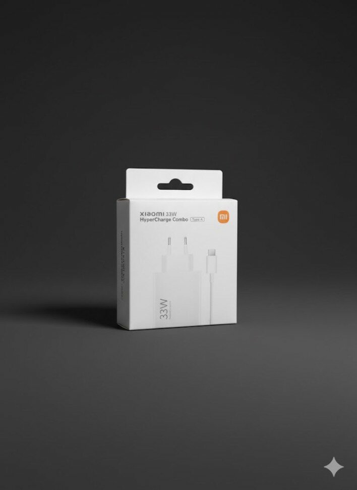 Сетевое зарядное устройство XIAOMI 33W Hyper Charge combo USB-A + кабель USB-A/USB-С Белый (MDY-11EZ)