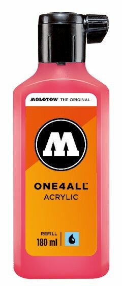 Акриловая заправка - краска Molotow One4all 692262 ANTISTATIK неон-красный флуоресцентный #262 180 мл