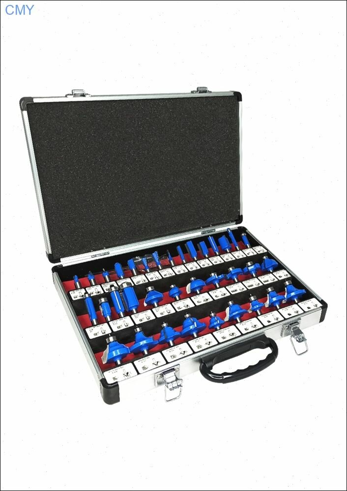 Набор фрез по дереву 8мм 35 шт Vertextools