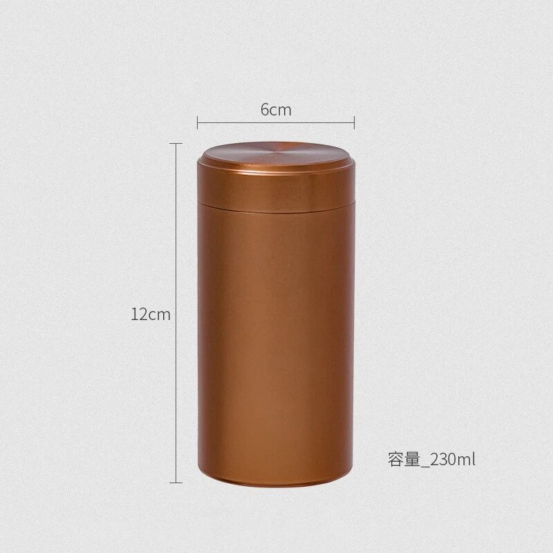 Контейнеры с защитой от запаха, алюминиевая банка для хранения, портативная герметичная бутылка-контейнер, мини-консерты для чая для специй, кофе, чая, путешествий Коричневый, XL - Coffee