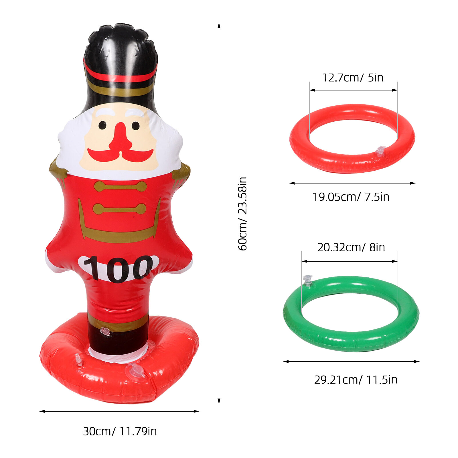 Игровой Набор Для Бросания Колец Рождественский Игрушка Для Детей 30X60Cm