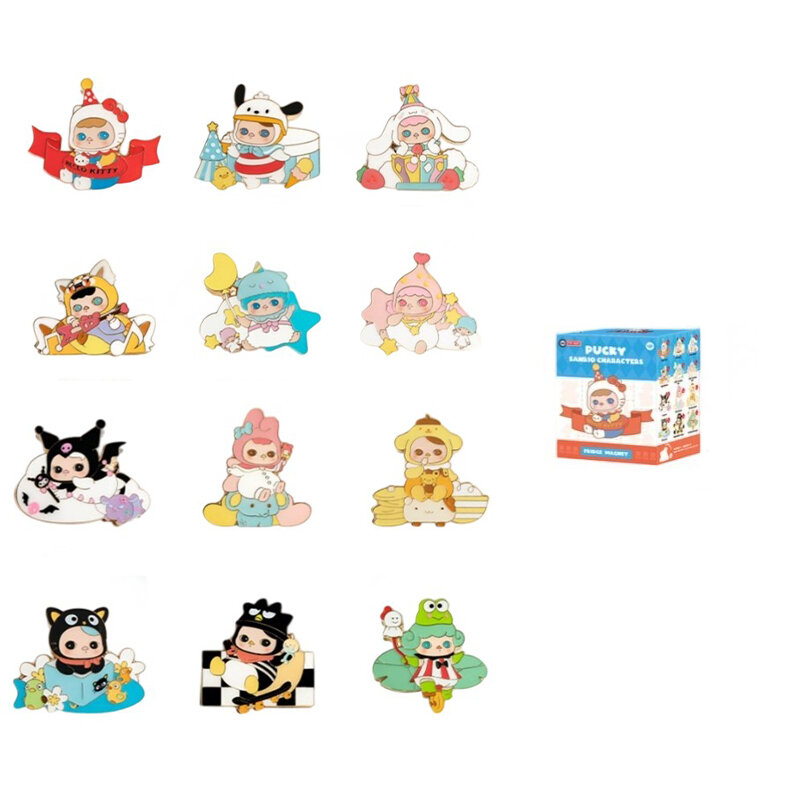 Магнитные наклейки на холодильник унисекс POP MART Sanrio mystery boxes, 2 шт.
