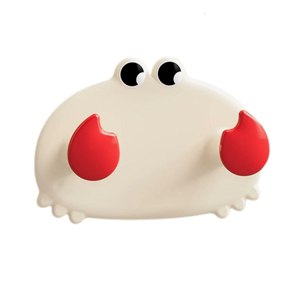 Крючок для стены с дизайном крабов, без повреждения поверхности, Кремово - белый