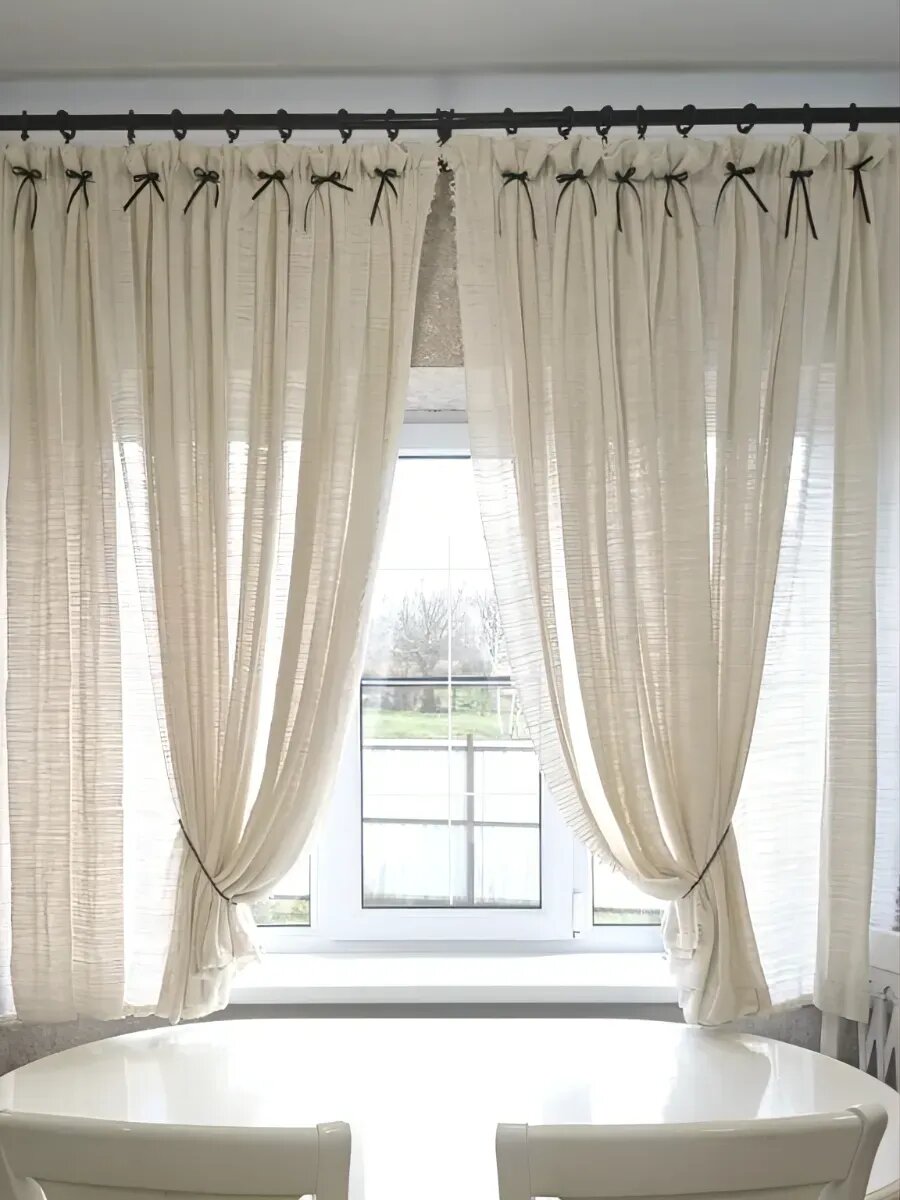 Шторы бохо для кухни 160х180