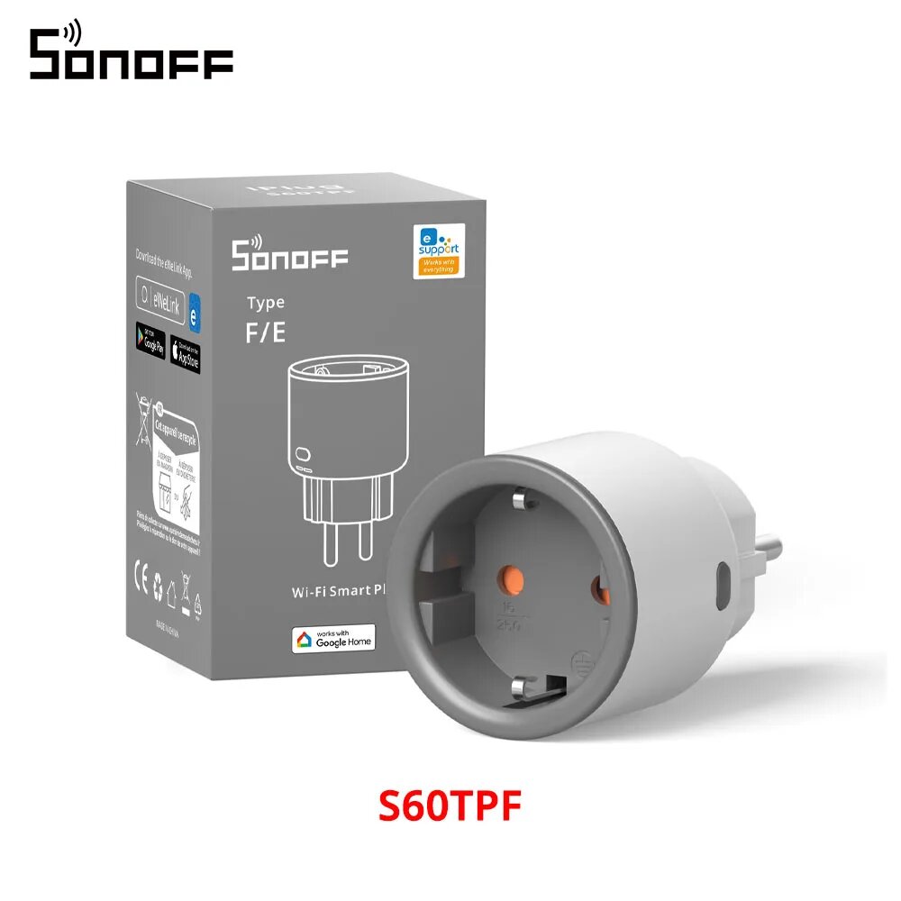 SONOFF S60 Wi-Fi умная розетка S60TPF