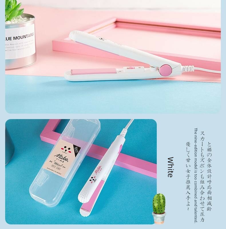 Модный мини-выпрямитель для челки и прямых волос, инструмент для укладки волос 2-в-1: выпрямление и завивка, для