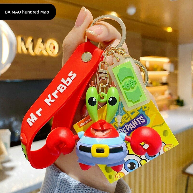 Оригинальный брелок-подвеска «Губка Боб» для ключей, креативный мультяшный брелок для мужчин и женщин, украшение для