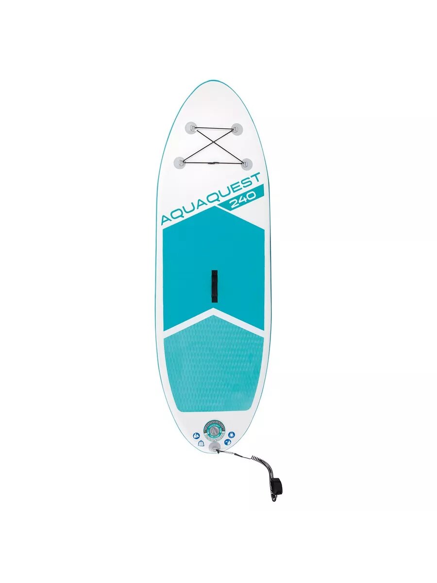 Доска для плавания Intex Aqua Quest 240 244x76x13см 68241 белый/голубой