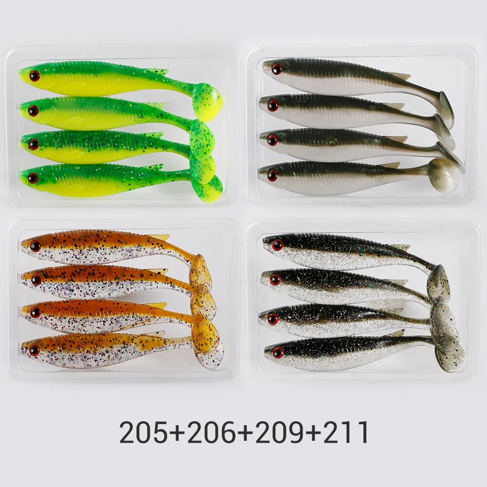 Noeby приманки силиконовые, set 2, 16 шт, 10 см