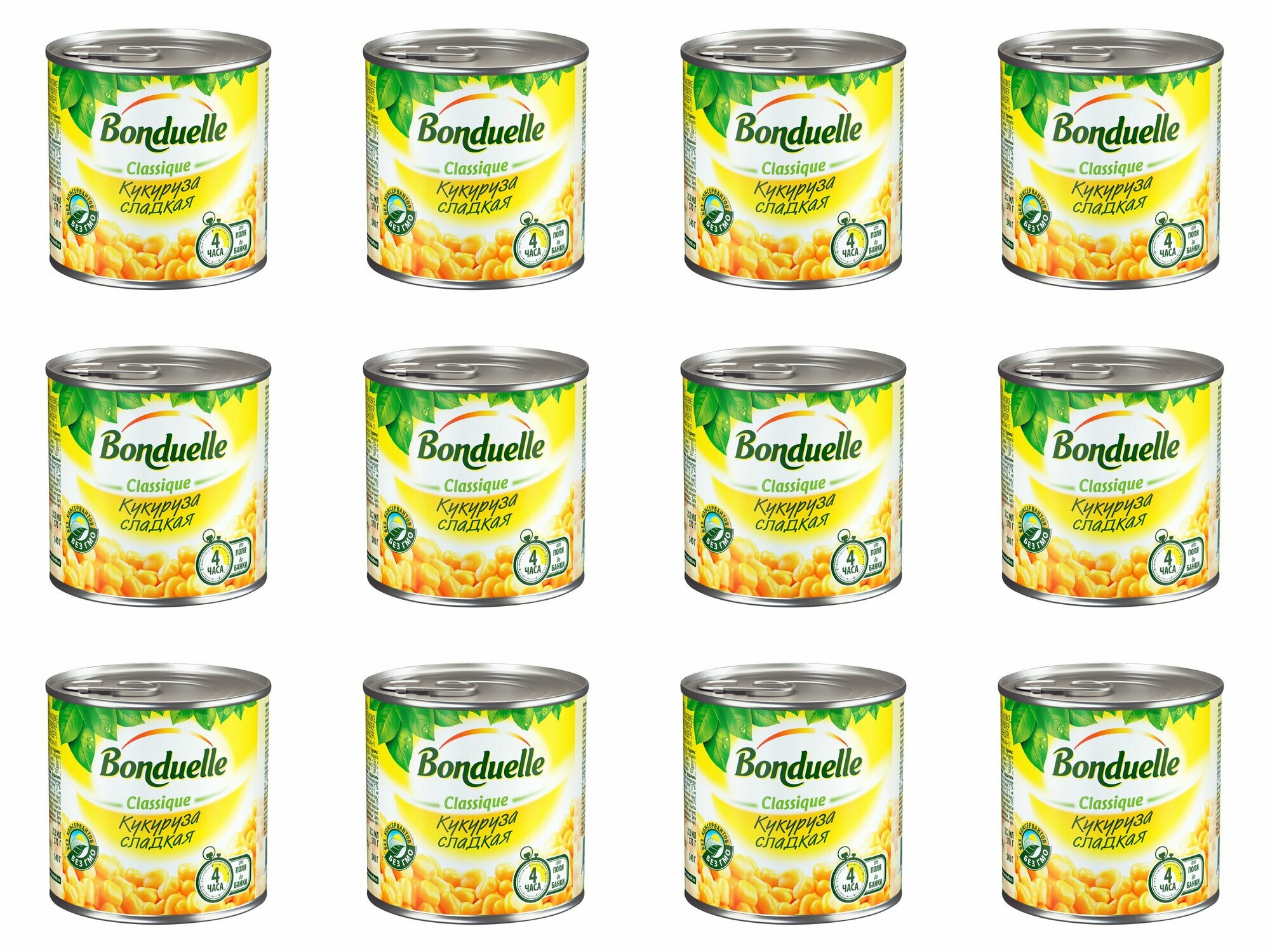 Bonduelle Кукуруза сладкая, 170 г, 12 шт