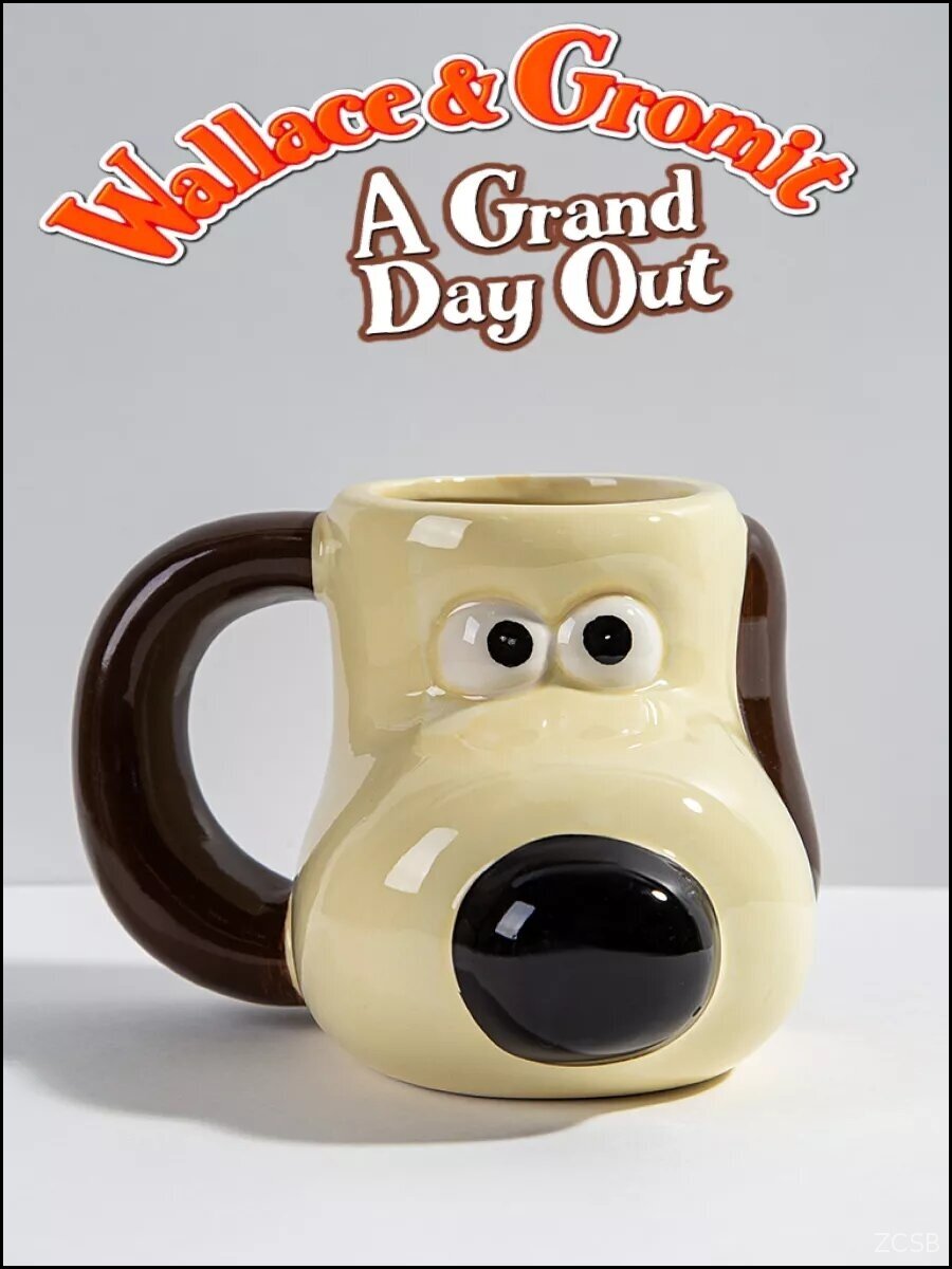Кружка Wallace and Gromit керамическая большая, чашка 400 мл