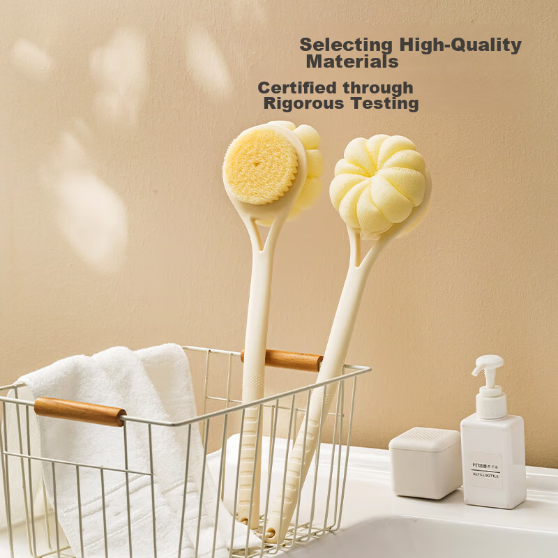 JD Jingzao Bubble Bath Series, Bath Brush, Long-Handled Soft Bristle Bath Scrubber, Back Scrubbing Tool, Specialized Back Brush