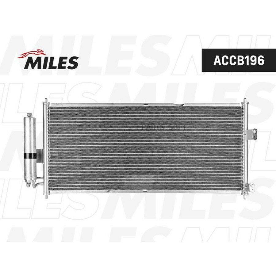 Конденсер NISSAN ALMERA N16/PRIMERA P12 2000- 1.5/1.8/1.9D от официального дистрибьютора, MILES, артикул ACCB196