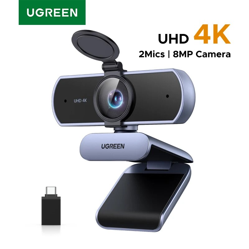UGREEN 2K Full HD веб-камера с 2 микрофонами