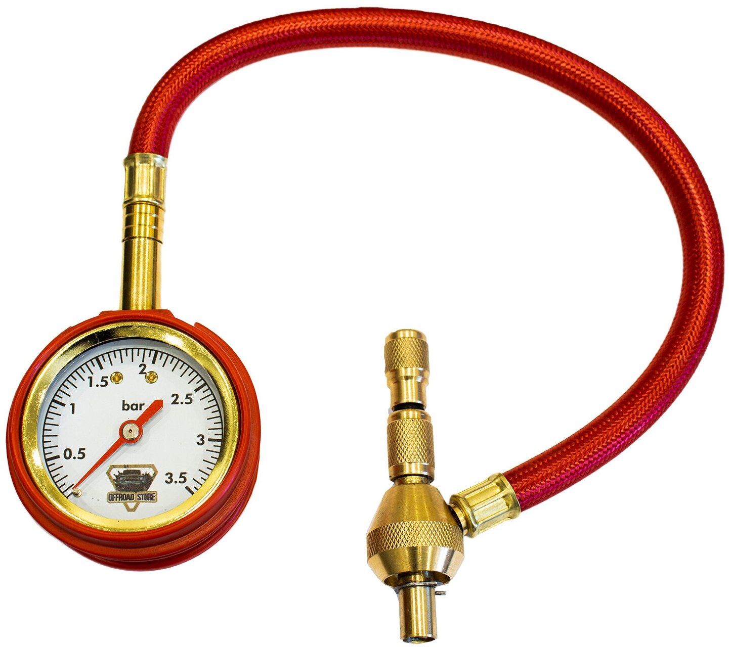 Дефлятор. Манометр для шин. Для любителей внедорожников. Красный