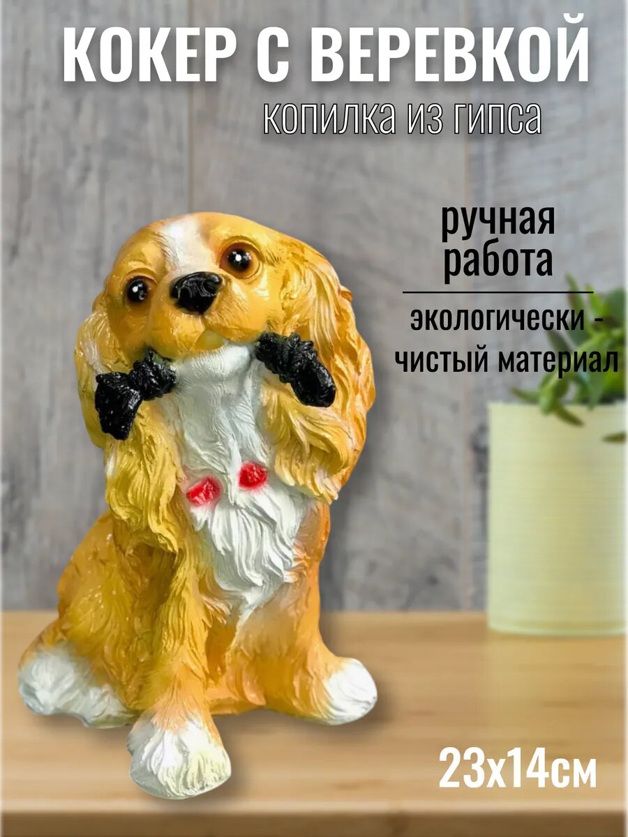 Копилка для денег гипсовая "Кокер"