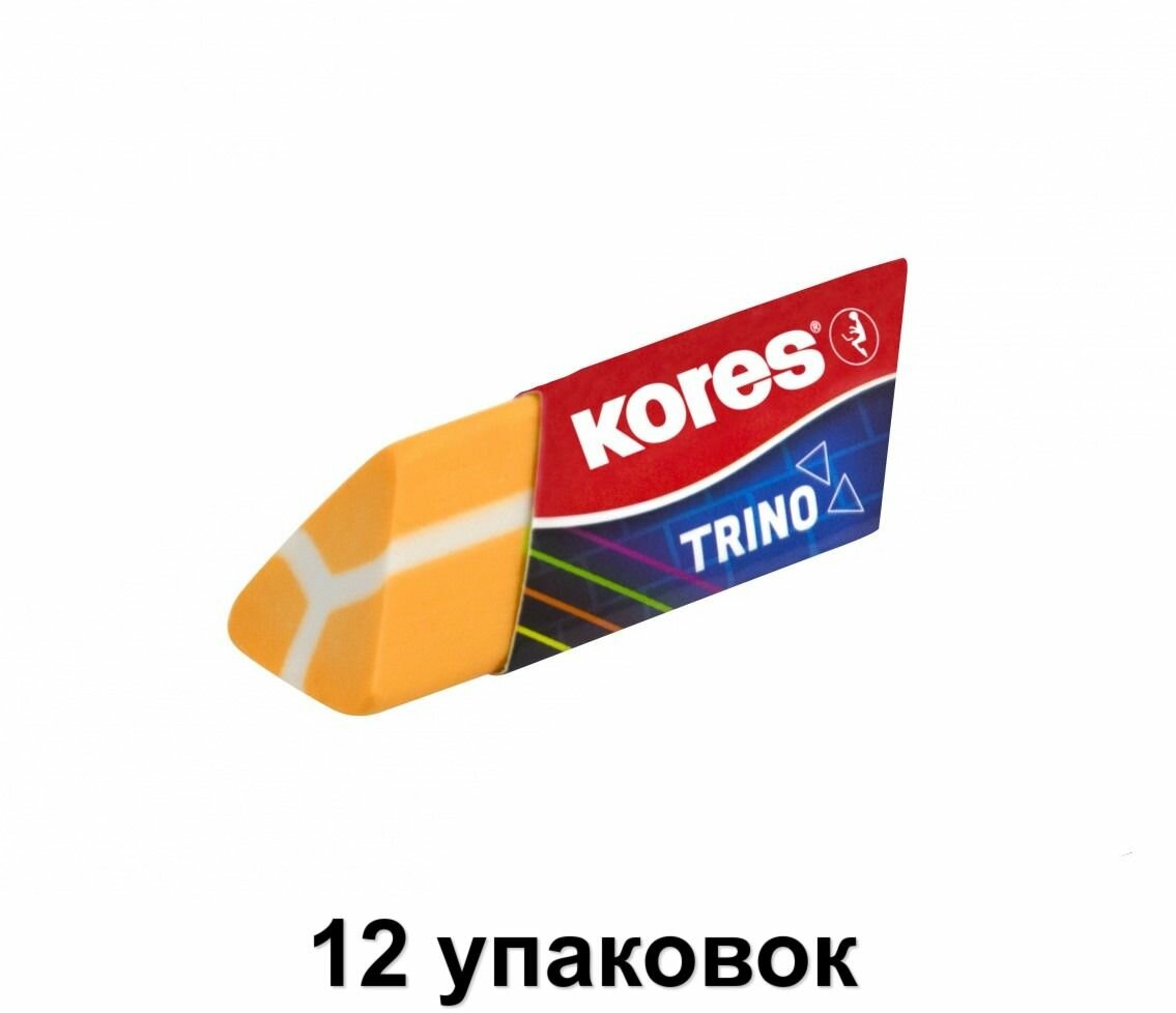 Kores Ластик Треугольный, неоновый, 12 шт