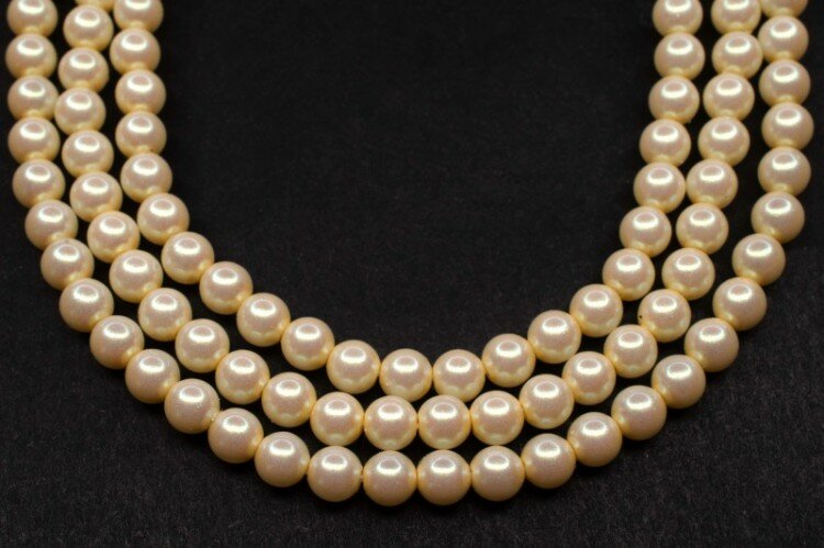 Жемчуг Preciosa Maxima, цвет pearlescent cream, 4мм, 704-145, 10шт