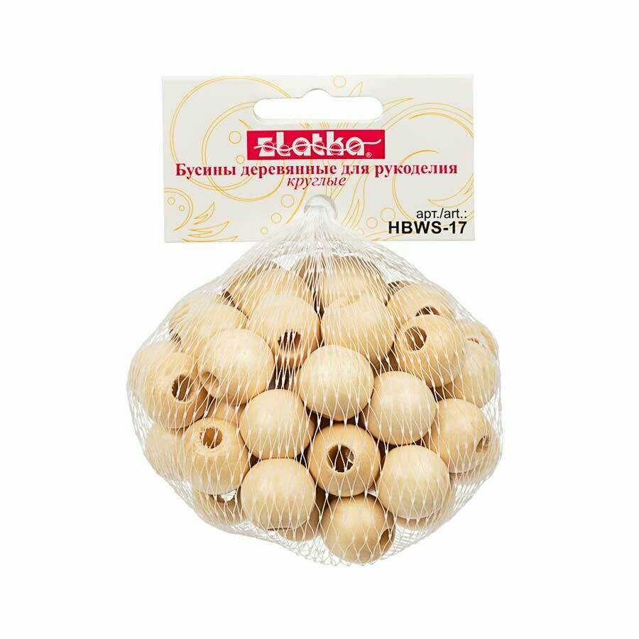 Бусина Zlatka дерево HBWS-17 16 мм 10х50 шт +- 3 шт