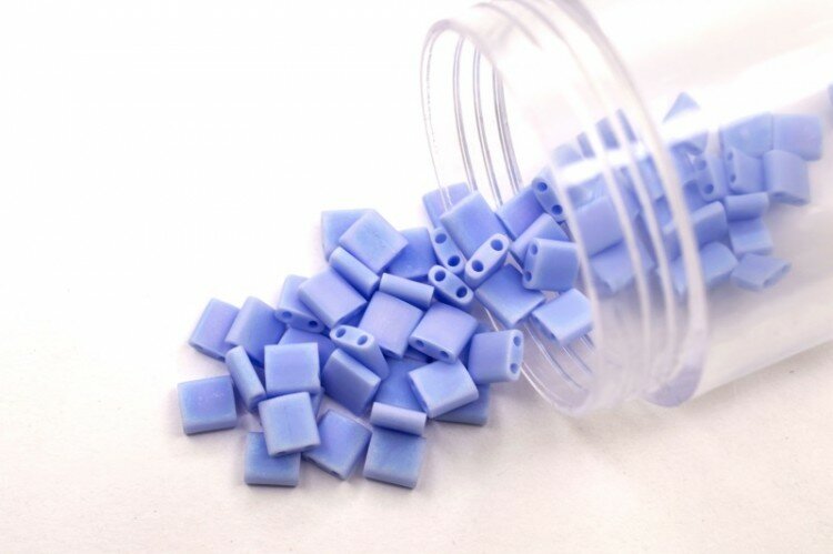 Бисер японский MIYUKI TILA #0494FR синий агат, матовый радужный непрозрачный, 5 грамм