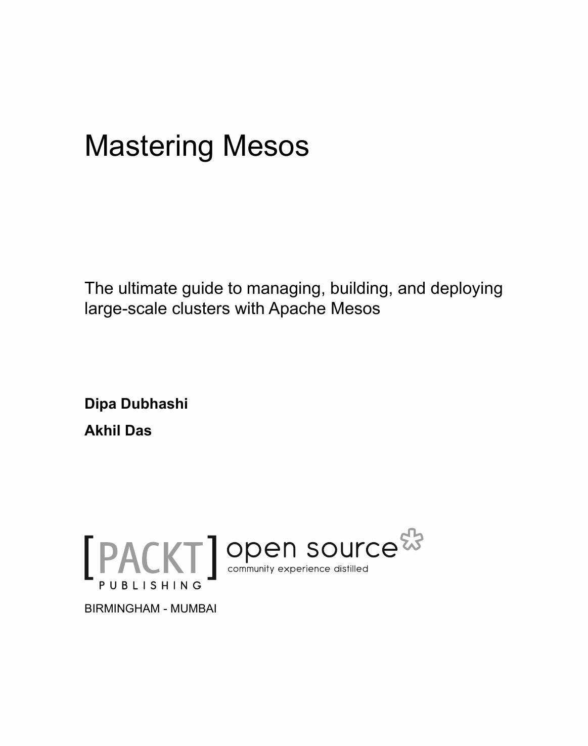 Mastering Mesos — фото 1