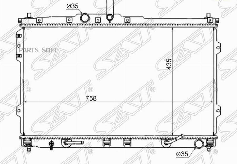 Радиатор Hyundai H1 07-22 / Starex 07-17 SAT HY0013-07 | цена за 1 шт