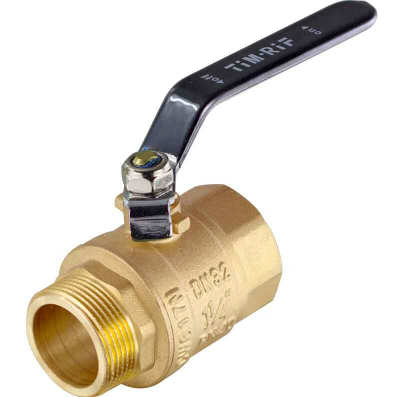 Кран шаровой 1 1/2" в/н рычаг TIM