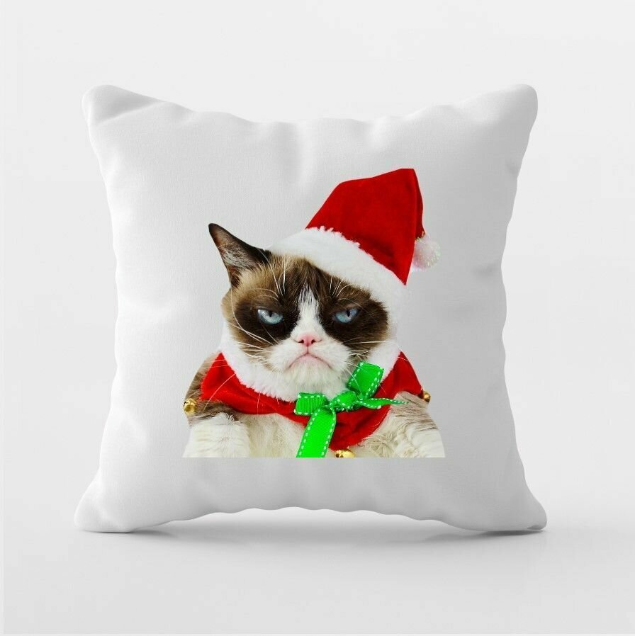 Подушка / Подарочная / подарок / Новый год / 2023 / кот / мем / прикол / 35*35