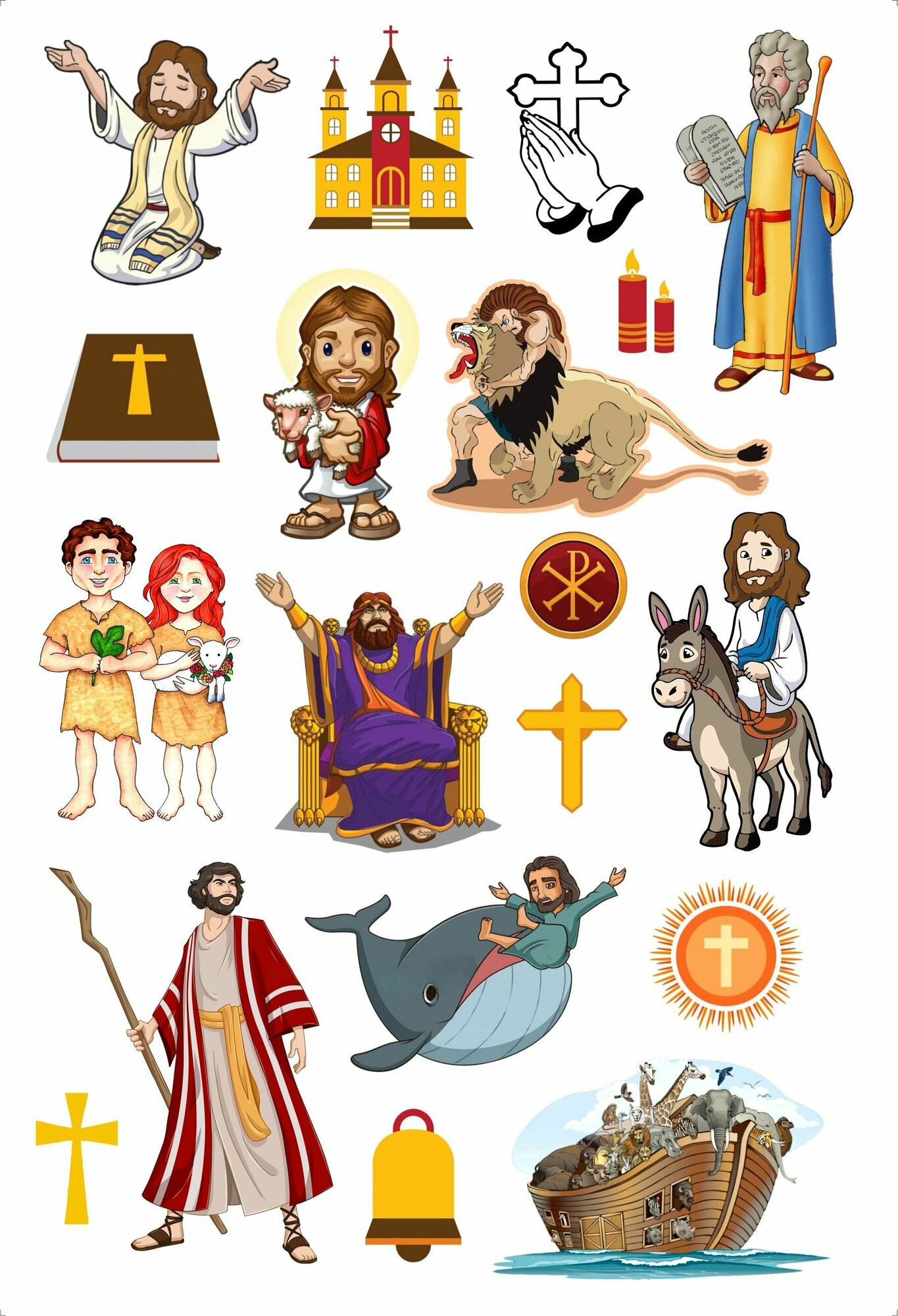 Наклейки Библейские персонажи стикеры