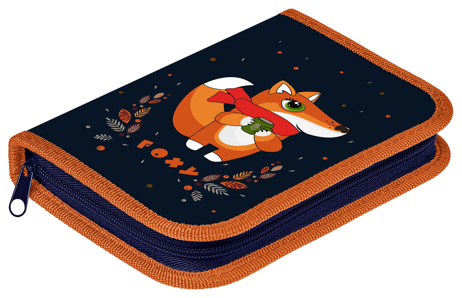 Пенал Hatber 190х130мм 1 отделение на молнии