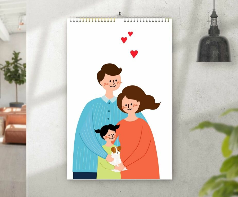 Календарь перекидной на День семьи, любви и верности №20, А4