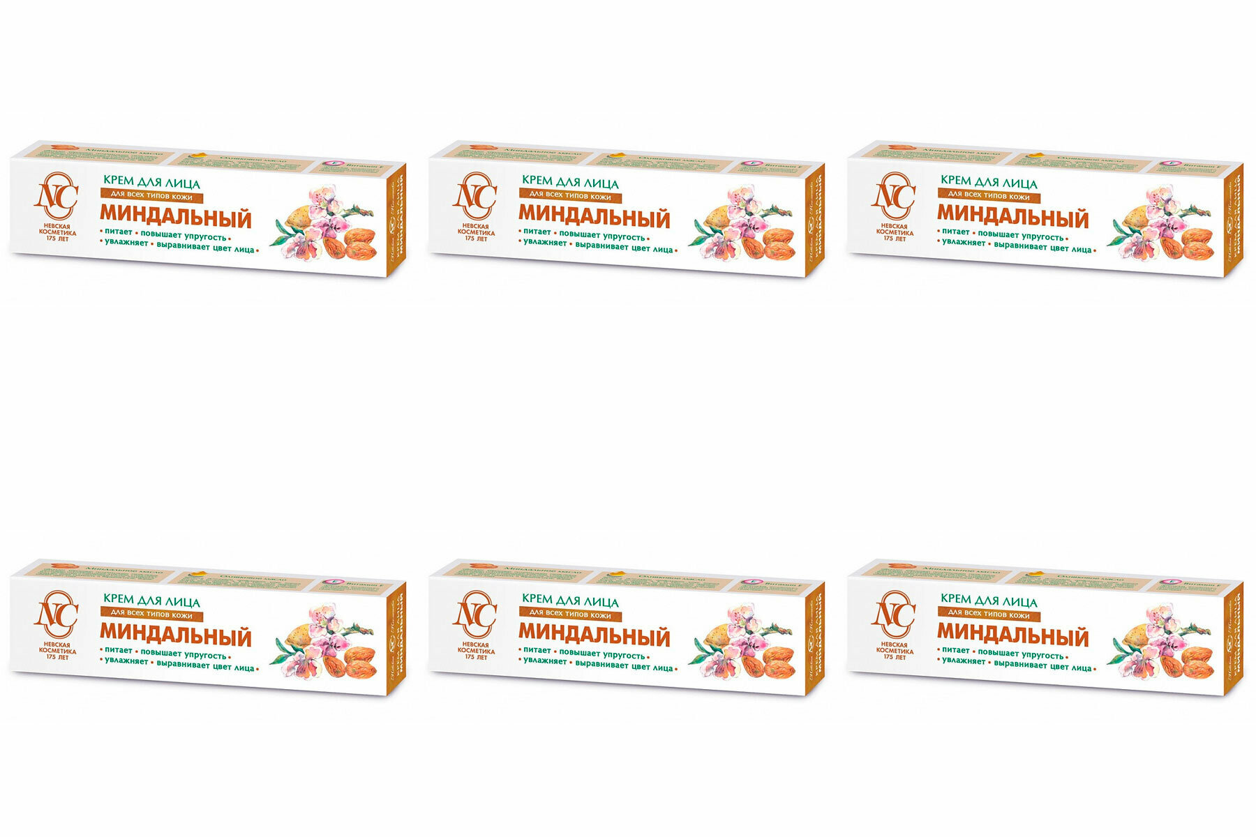 Крем для лица, Невская косметика, питательный, защитный, 40 мл, 6 шт