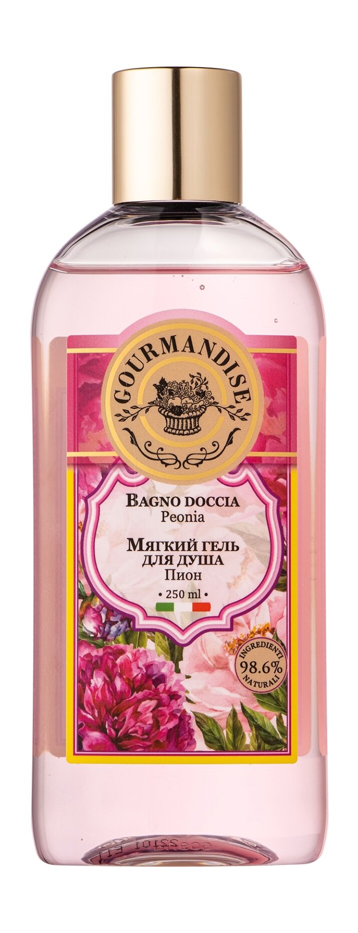 GOURMANDISE Мягкий гель для душа Пион, 250 мл