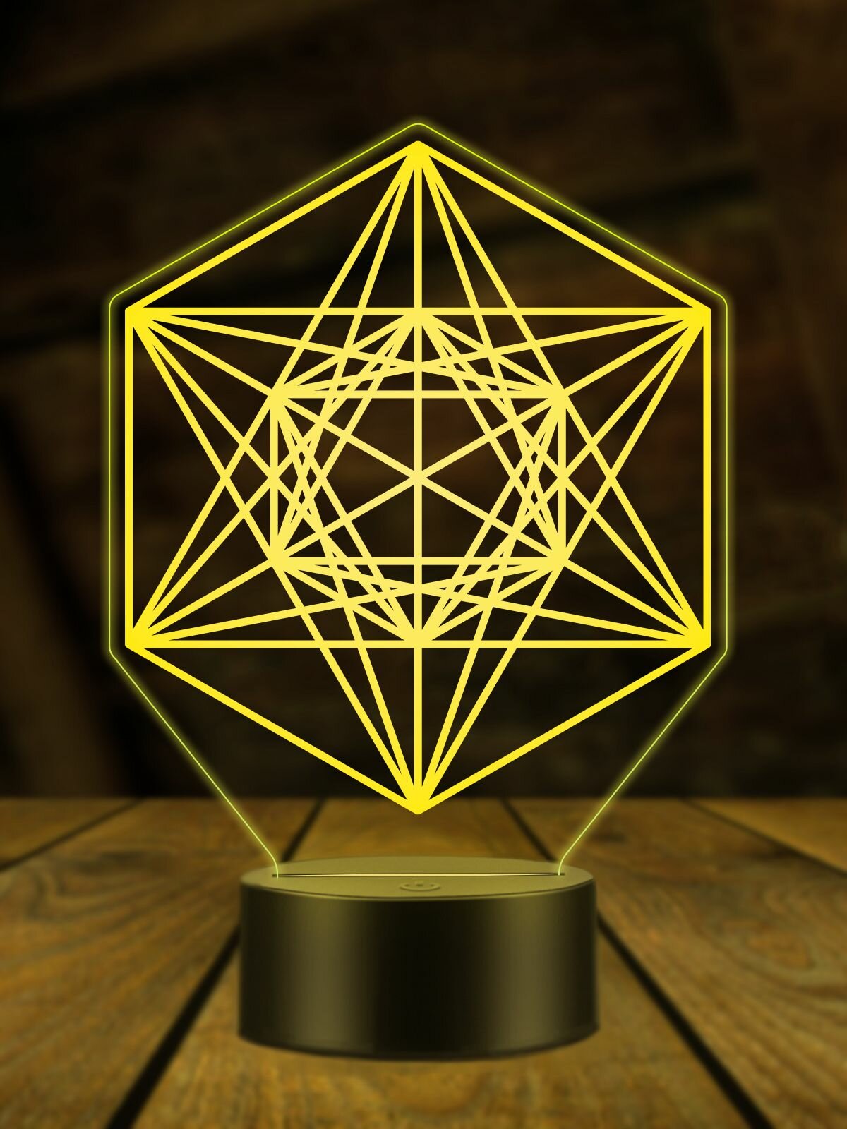 Ночник Куб Метатрона, ночная лампа, 3Д светильник, сакральная геометрия