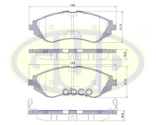 Колодки ПЕР DAE LANOS/NUBIRA 1.6I/2.0I16V 97- ECO-LINE G.U.D арт. GBP880167