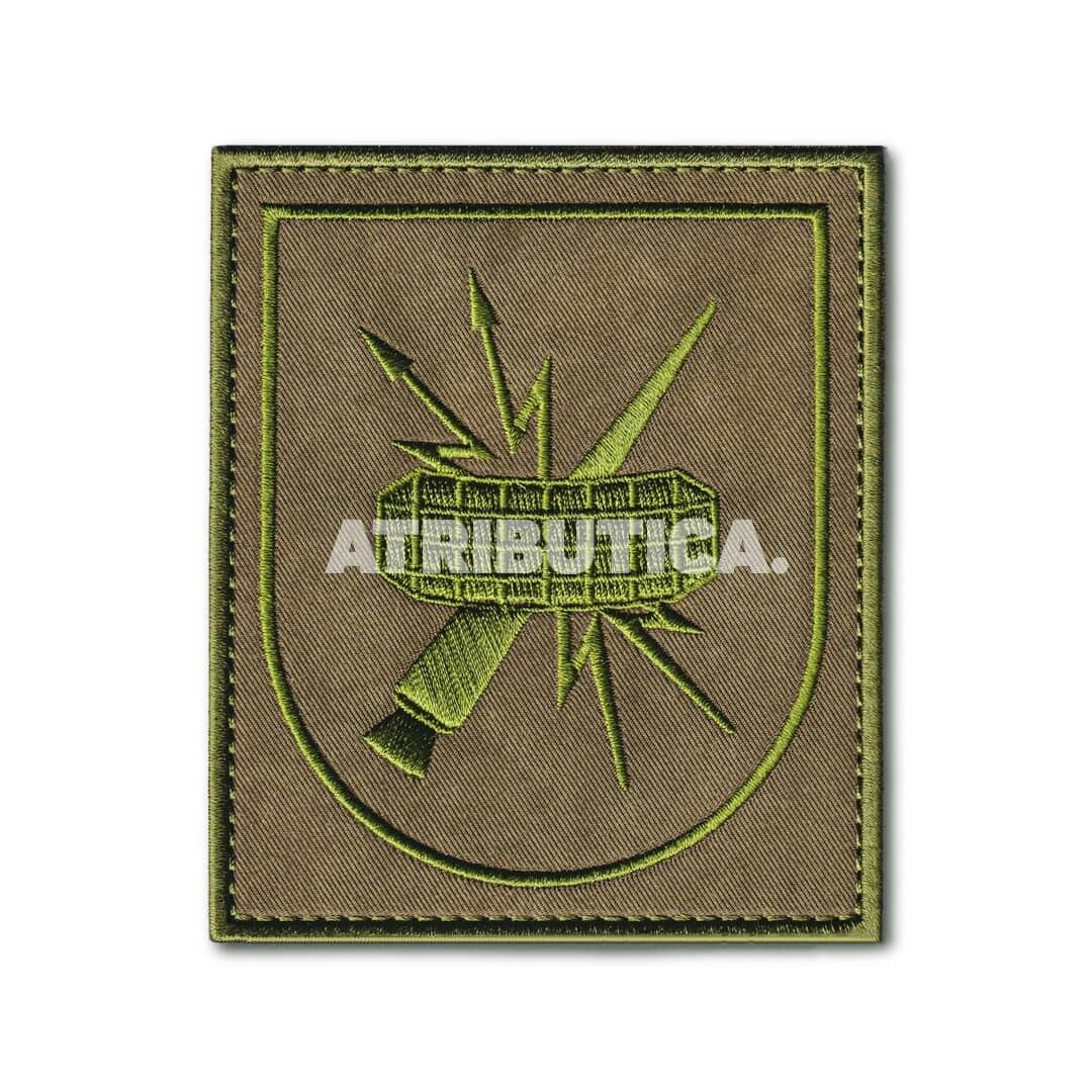 Нашивка ( Шеврон ) На Рукав 572-й Отдельный Радиотехнический Узел ( в/ч 03863 ) Приказ №300 Полевая Оливковая (Полевой оливковый / Пришивной)