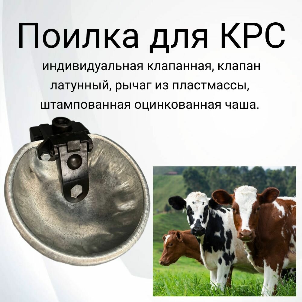Подвесная индивидуальная поилка из оцинкованной стали