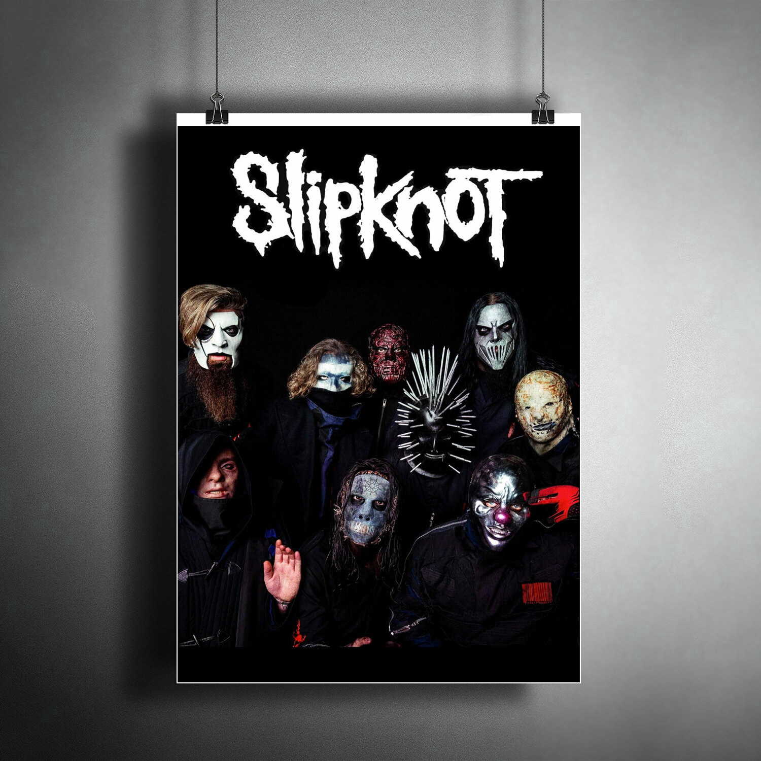 Постер плакат для интерьера "Музыка: Американская рок-группа Слипкнот. Ню-метал-группа Slipknot" / A3 (297 x 420 мм)