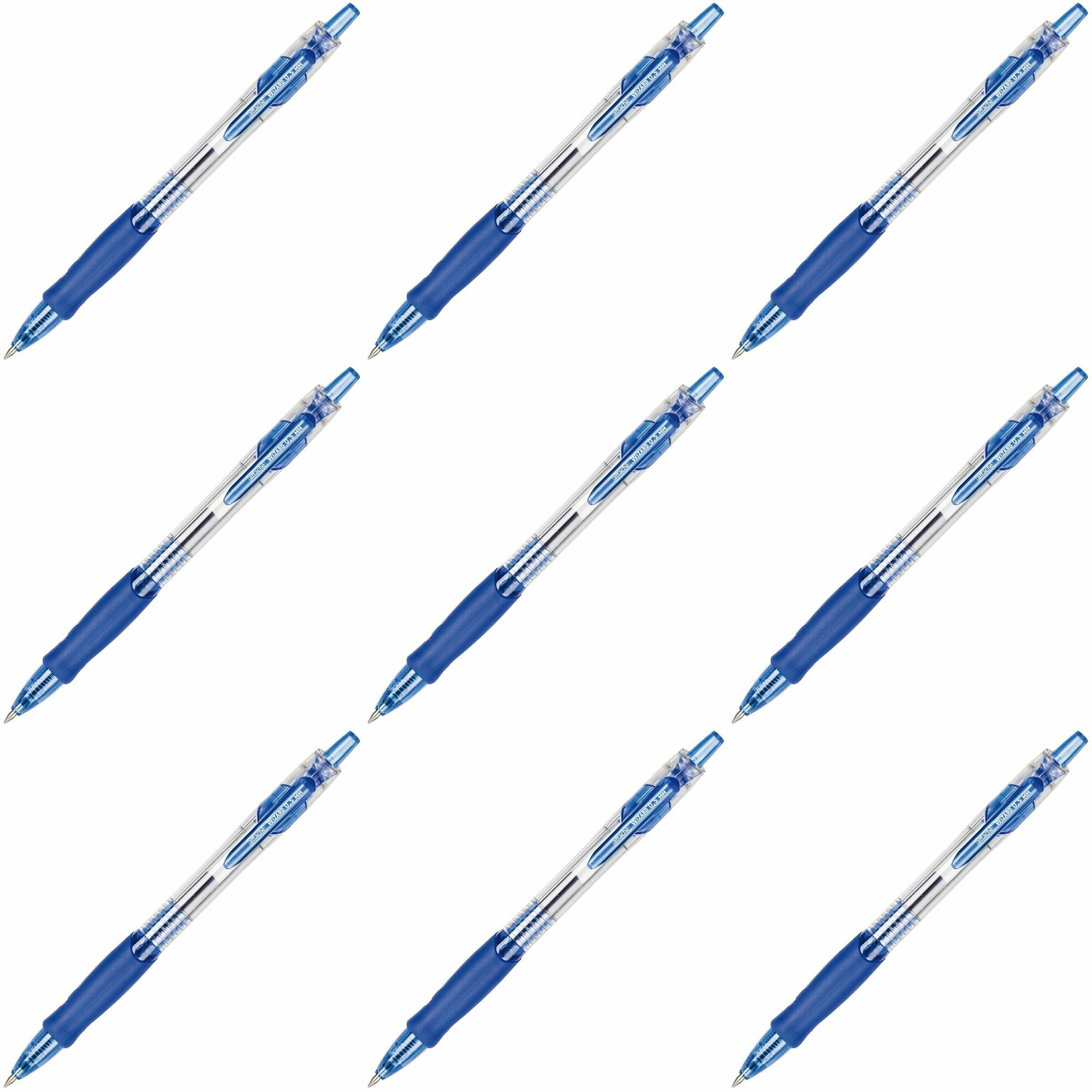 Attache Ручка гелевая автоматическая Wizard черный стержень, 0,5 мм, 9 шт