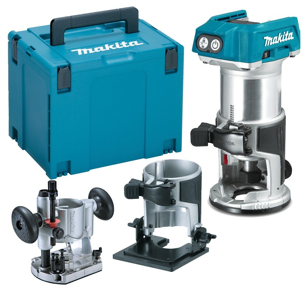 Аккумуляторный кромочный фрезер Makita DRT50ZJX2 (18V, Li-Ion) (без зу и акб)