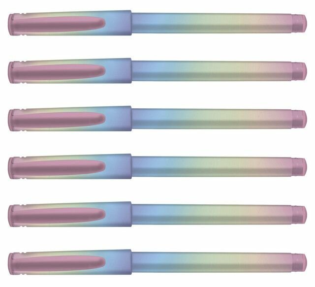 LOREX Ручка масляная GRADIENT FUSION Double Soft, синяя, 0,7 мм, 6 штук