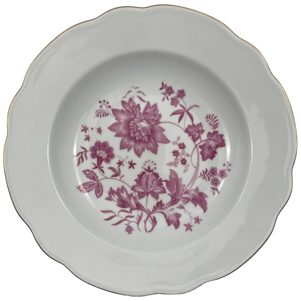 Тарелка "Цветочный этюд", 23,5 см, глубокая, фарфор, 1960-1990 гг, Colditz, ГДР