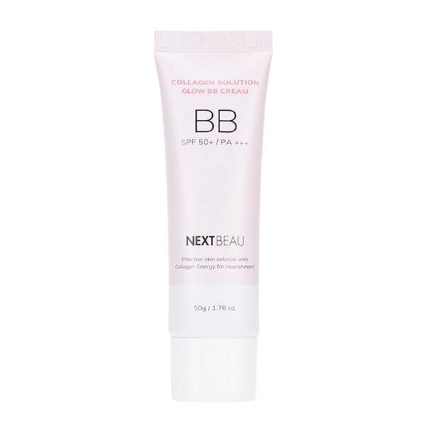 NEXTBEAU Collagen Solution Glow BB Cream SPF 50+ PA+++ №02 Natural Beige Омолаживающий ББ крем с гидролизованным коллагеном