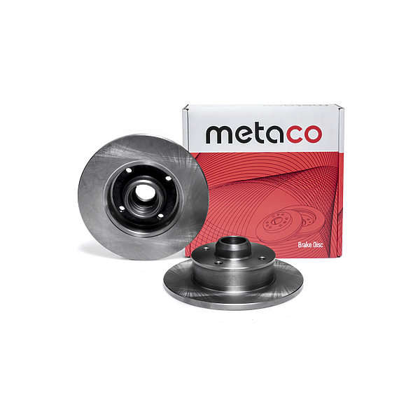 METACO 3060-069 (191615601 / 191615601A / 191615601B) диск тормозной задний, VW Passat (Пассат) 88 / Golf (Комплект 2 штуки)